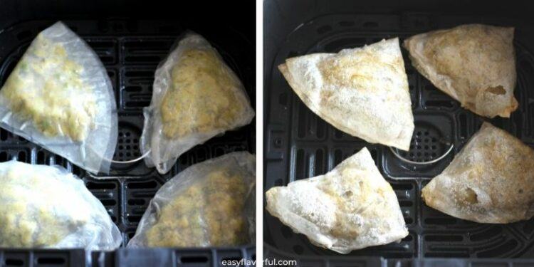 Gluten-Free Vegan Air Fryer Rice Paper Samosas | easyflavorful